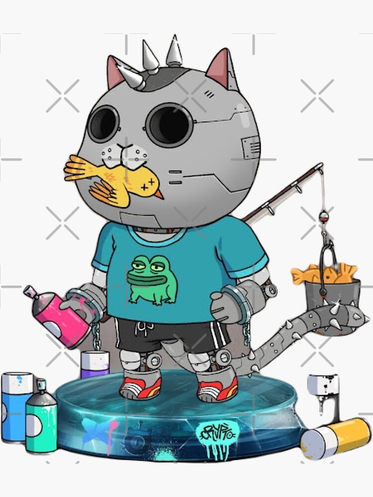 "CATBOTICA | CATS Stickers | Meow!" Sticker for Sale by Stickerscats ...