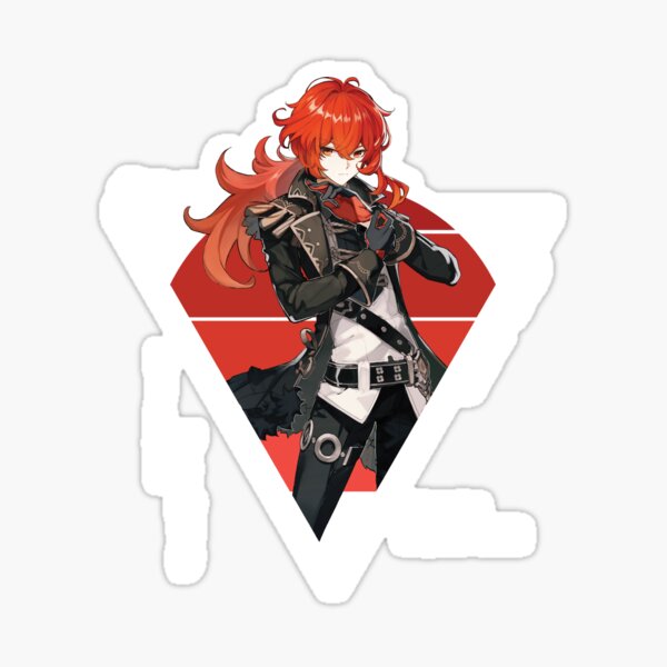 "Diluc | Genshin Impact" Sticker for Sale by B-love | Redbubble