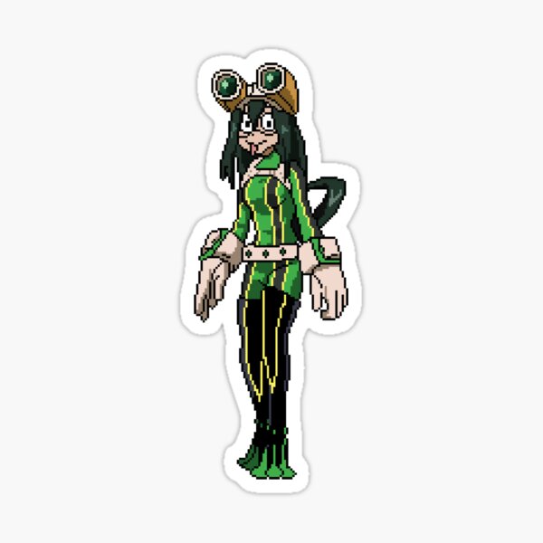 "Tsuyu Asui Pixel Art" Sticker for Sale by GravityZeRo | Redbubble