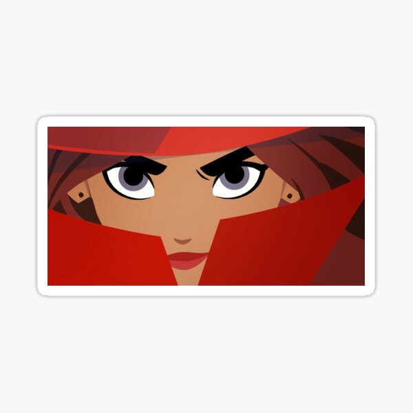 "Carmen Sandiego (2022)" Sticker for Sale by sud-sud | Redbubble
