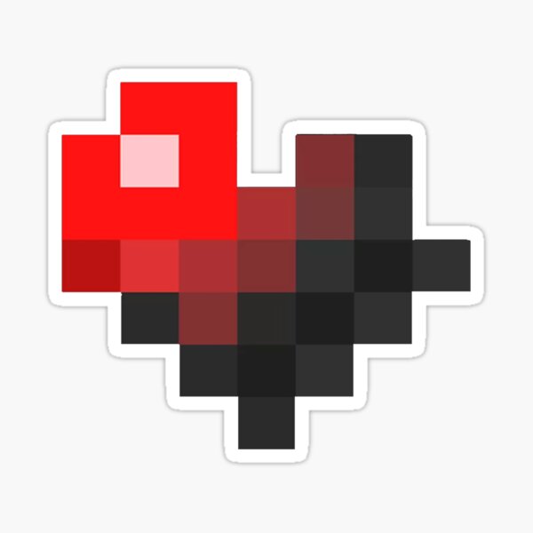 "heart minecraft" Sticker for Sale by Kiedis95 | Redbubble