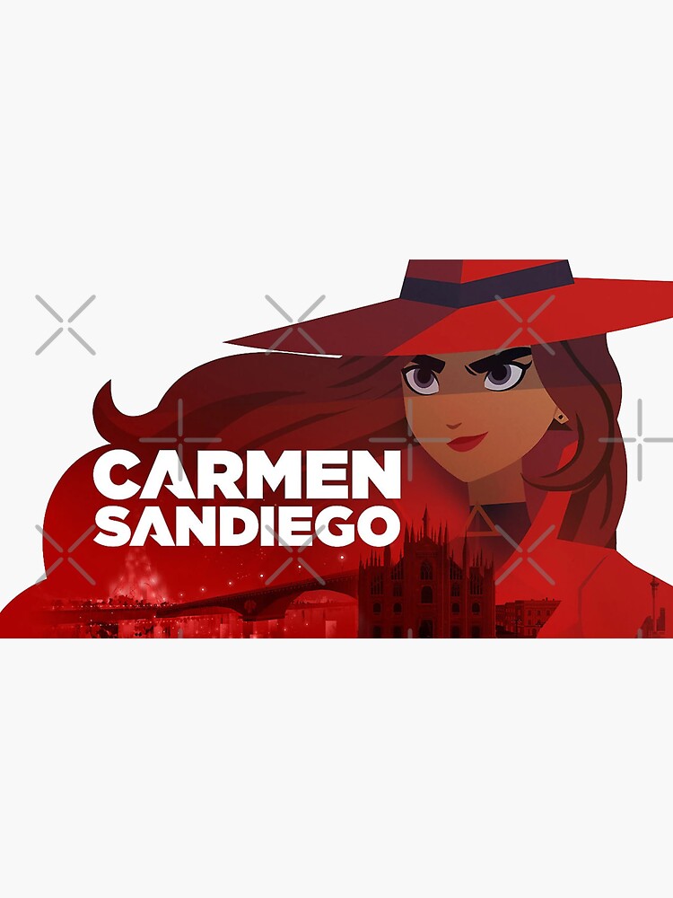 "Carmen Sandiego (2022)" Sticker for Sale by sud-sud | Redbubble
