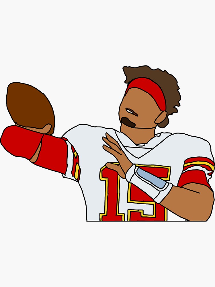 "Patrick Mahomes Cartoon" Sticker for Sale by Taterbiz | Redbubble