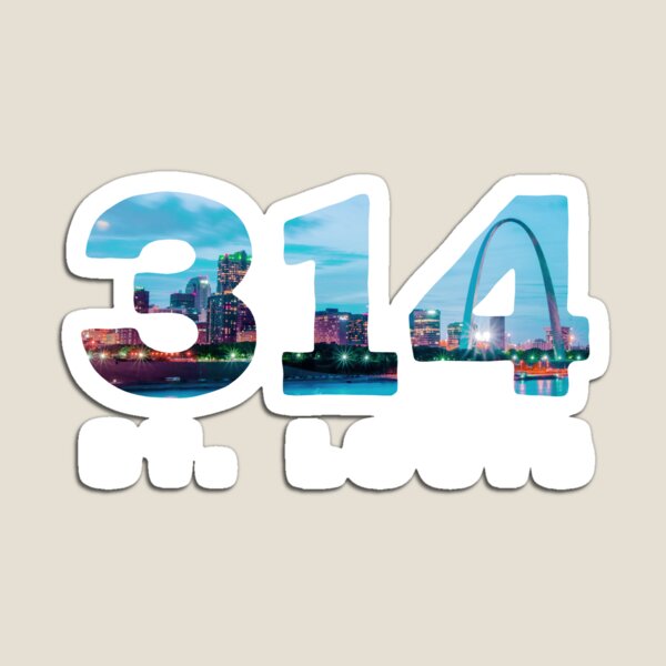 "314 St. Louis Missouri Area Code Design" Magnet by easyfuntees | Redbubble