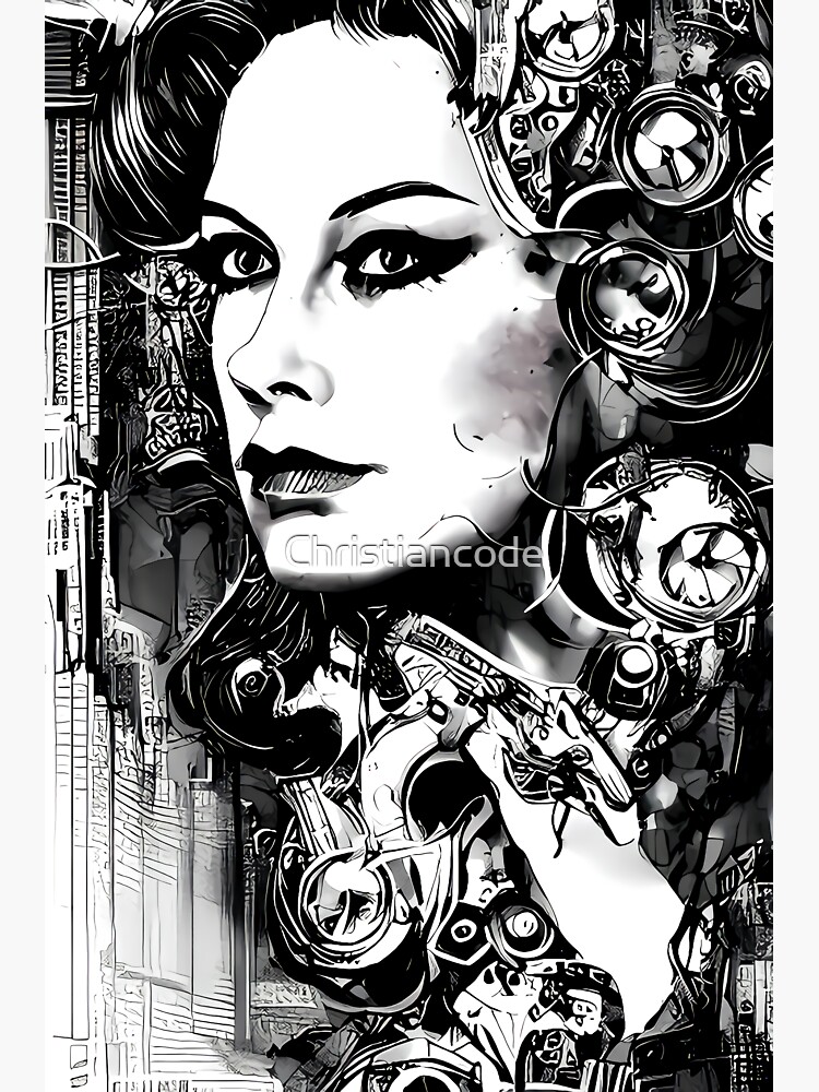 "Emily IN vintage ink cyberpunk Style" Sticker for Sale by ...