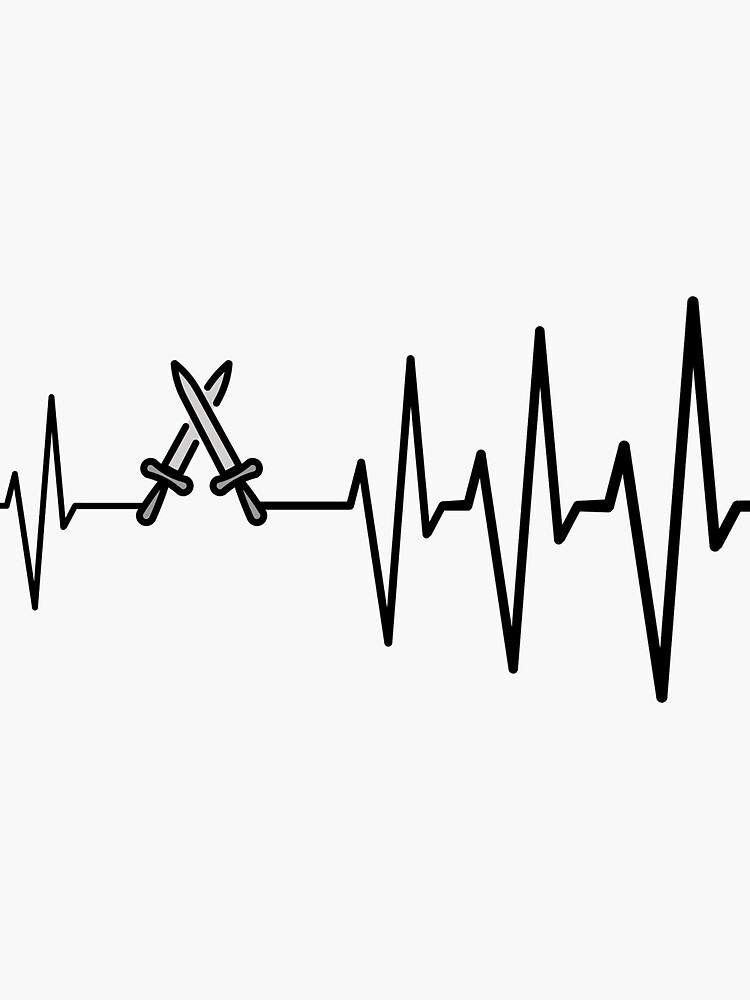 "A good sword fight raises my pulse!" Sticker for Sale by TrasgoDesign ...