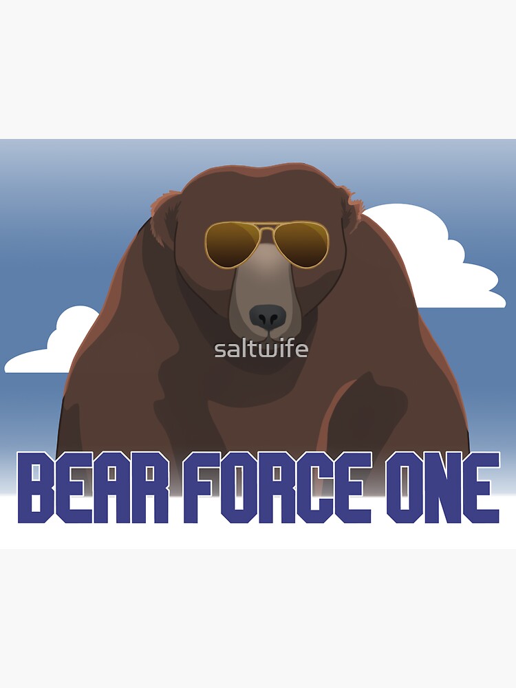 "Bear Force One" Sticker for Sale by saltwife | Redbubble