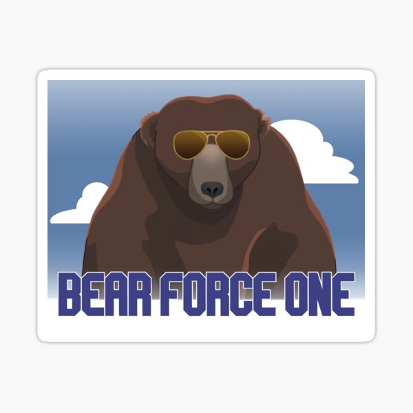 "Bear Force One" Sticker for Sale by saltwife | Redbubble