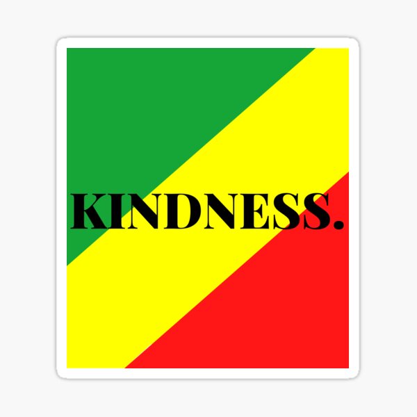 "Inspirational words: KINDNESS (African flag)" Sticker for Sale by ...