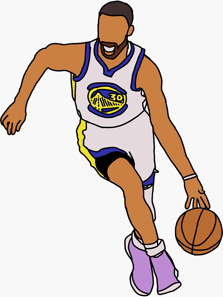 "Steph Curry Cartoon" Sticker for Sale by Taterbiz | Redbubble