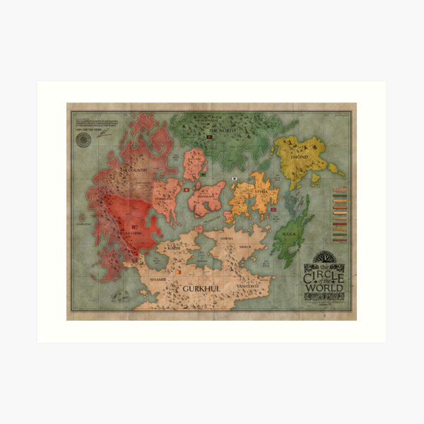 "First Law: The Circle of The World full map" Art Print for Sale by ...