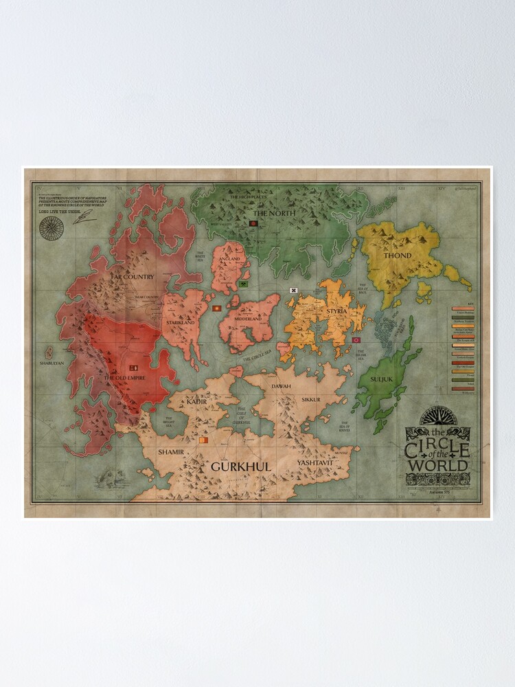"First Law: The Circle of The World full map" Poster for Sale by ...