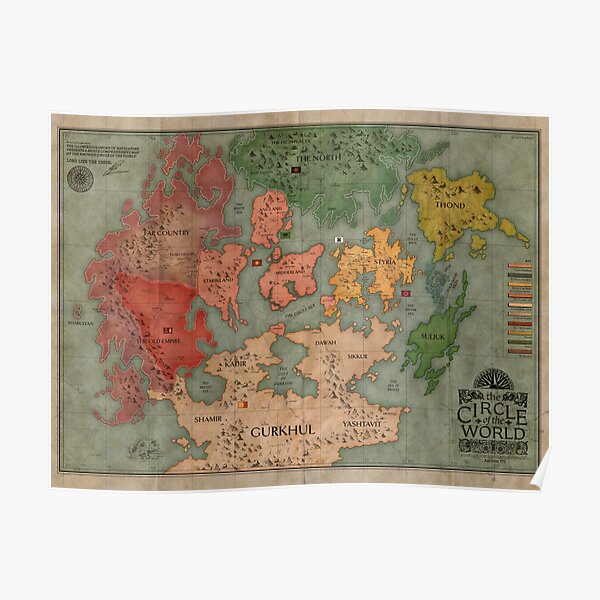 "First Law: The Circle of The World full map" Poster for Sale by ...