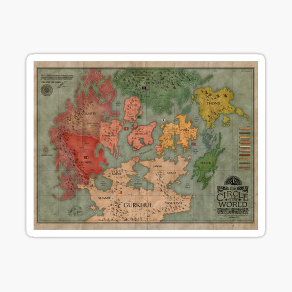 "First Law: The Circle of The World full map" Sticker for Sale by ...