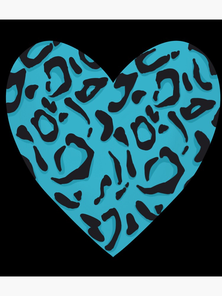"cheetah print heart " Poster for Sale by PeachDollArt | Redbubble