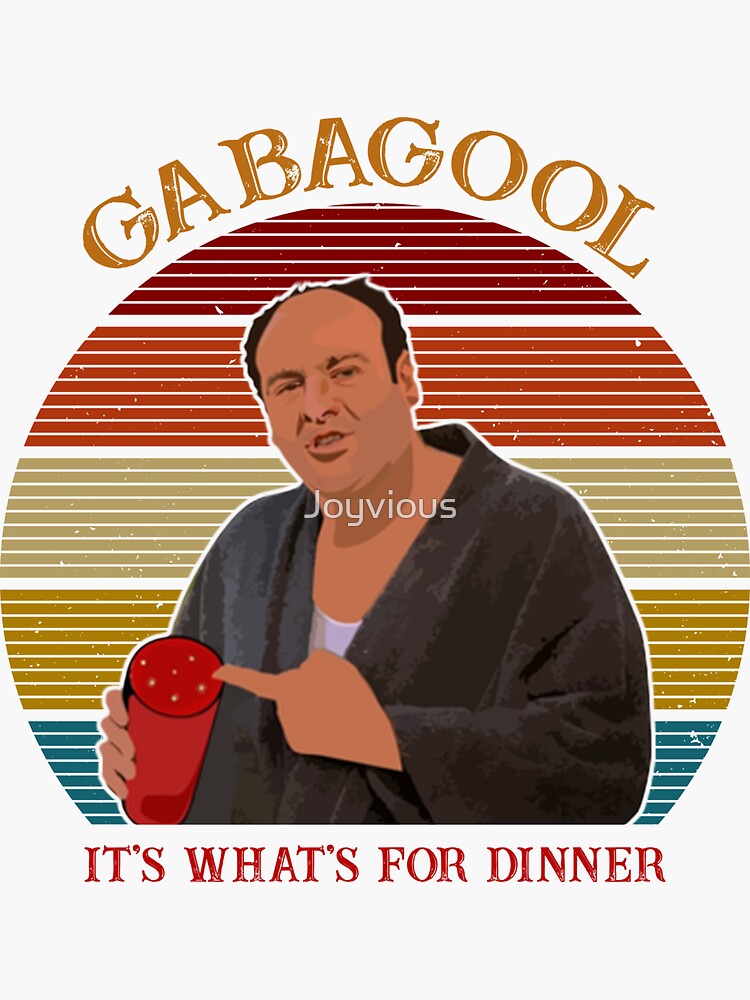 "Gabagool it's what's for dinner" Sticker for Sale by Joyvious | Redbubble