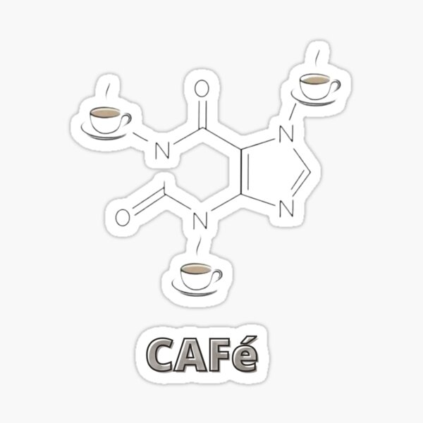 "Coffee-coffee structure- caffeine" Sticker for Sale by saidmest ...