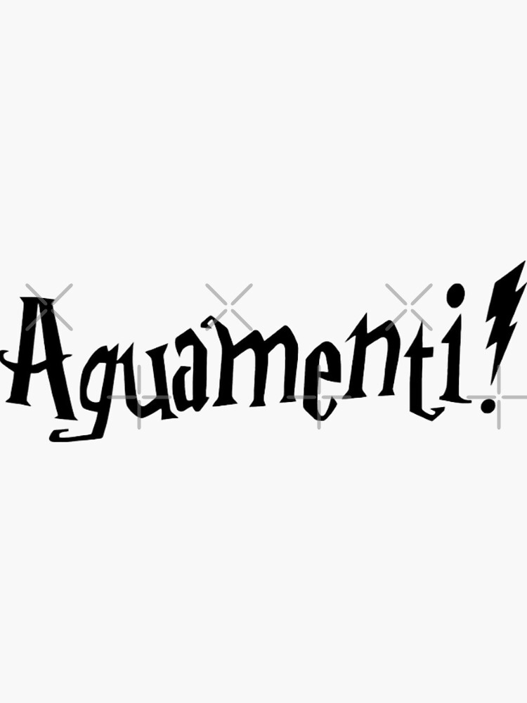 "Aguamenti" Sticker for Sale by LocalWizard | Redbubble