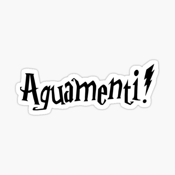 "Aguamenti" Sticker for Sale by LocalWizard | Redbubble