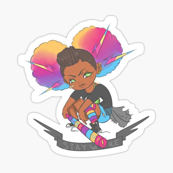 "Stay Woke" Sticker for Sale by Kuroshix | Redbubble