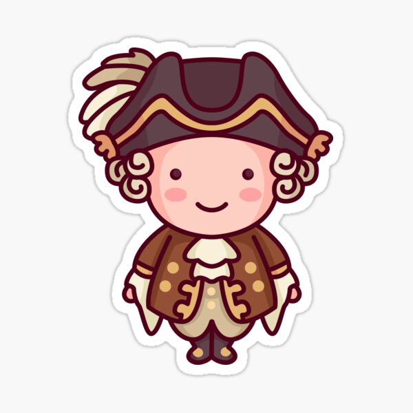 "Kawaii Cute French King Louis XVI Cartoon" Sticker for Sale by ...