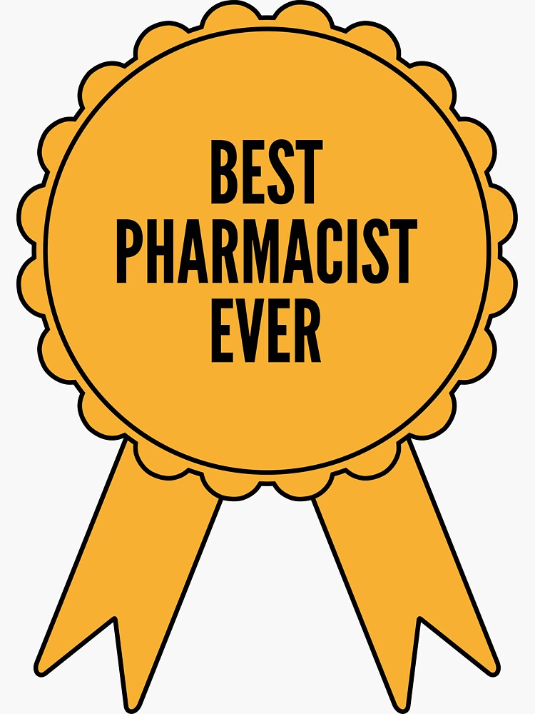 "Best Pharmacist Ever Gold Medal Achievement" Sticker for Sale by SVPOD ...