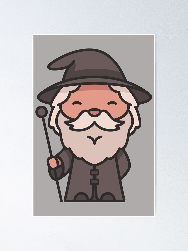 "Kawaii Cute Magical Wizard Cartoon" Poster for Sale by TwoTenDesign ...