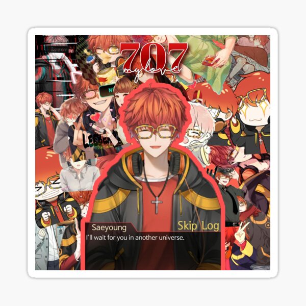 "707 Saeyoung Mystic Messenger Collage" Sticker for Sale by Lulustraum ...