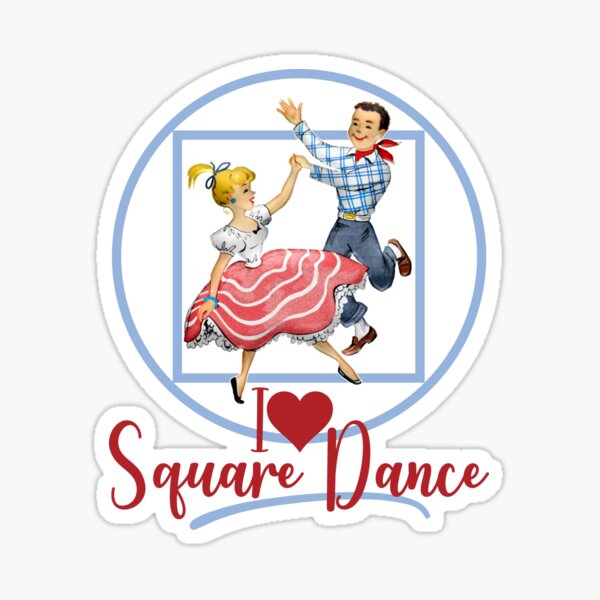 "I love Square Dance" Sticker for Sale by sandpiperstudio | Redbubble