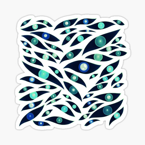 "Blue Inverted Eye Contact" Sticker for Sale by ShnoobDesign | Redbubble