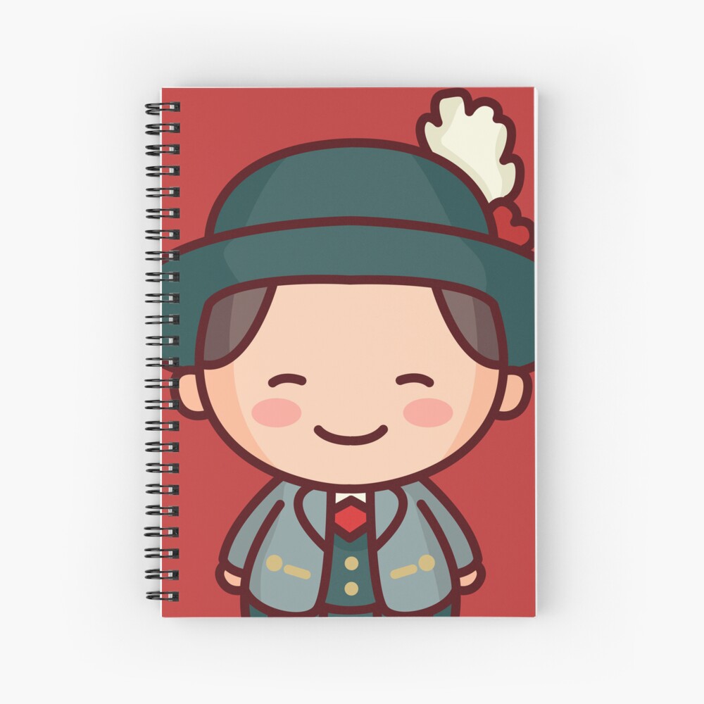 "Kawaii Cute German Alpine Boy Cartoon" Spiral Notebook for Sale by ...