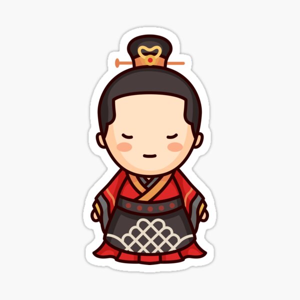 "Kawaii Cute Traditional Chinese Girl Cartoon" Sticker for Sale by ...