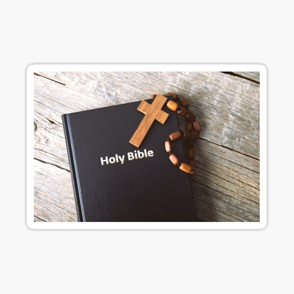 "holy cross, holy bible" Sticker for Sale by Jesuslovesyou- | Redbubble