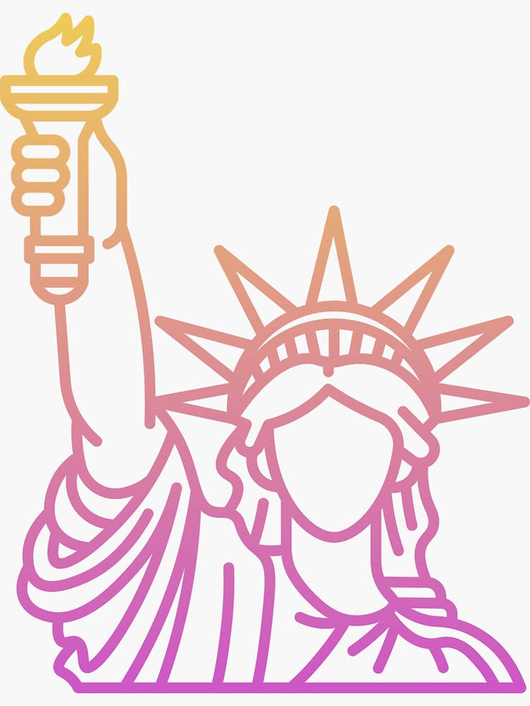 "Statue of Liberty" Sticker for Sale by Paspasbitter | Redbubble