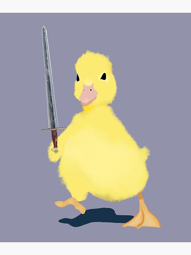 "Duck with a sword" Poster for Sale by RU3EN | Redbubble