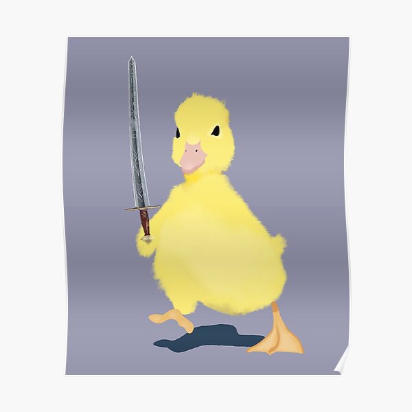 "Duck with a sword" Poster for Sale by RU3EN | Redbubble