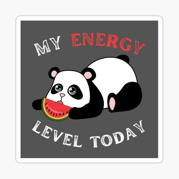 "Cute Panda with Low Energy Levels" Sticker for Sale by CreativNode ...