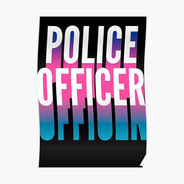 "Police Officer With Long Gradient Shadow" Poster for Sale by SVPOD ...