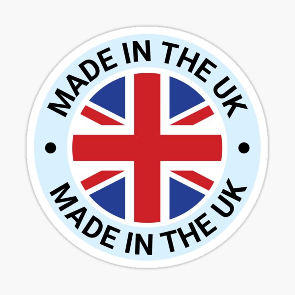 "Made in the UK" Sticker for Sale by Paspasbitter | Redbubble