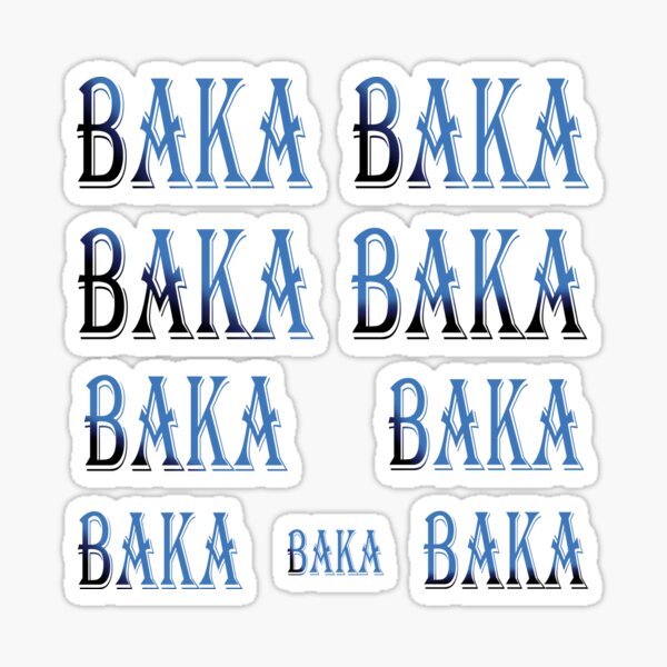 "Baka pack" Sticker for Sale by Nyamelon | Redbubble