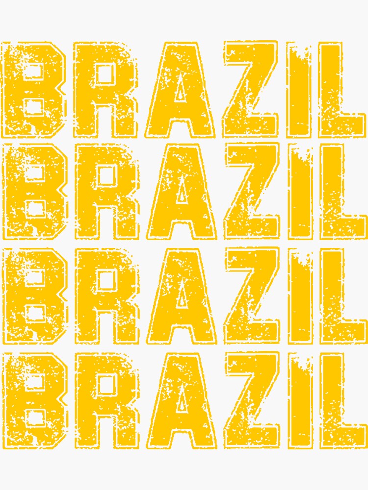 "Brazil Yellow Campus Personal Letters Graphics" Sticker for Sale by ...