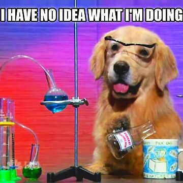 "HQ I Have No Idea What I'm Doing Chemistry Dog Meme" Magnet for Sale by fomodesigns | Redbubble