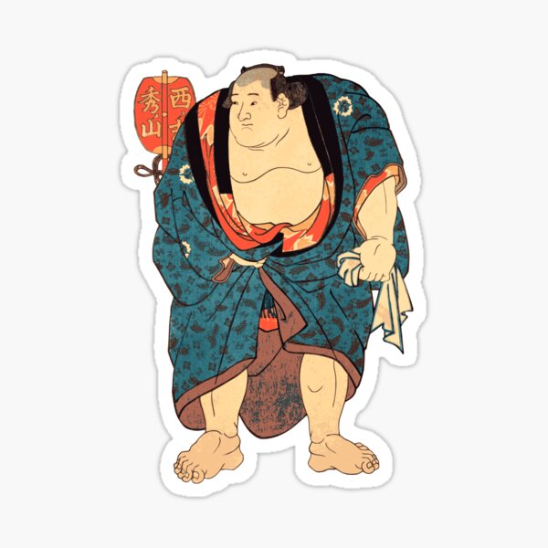 "Sumo Wrestler " Sticker for Sale by Snapdragonlady | Redbubble