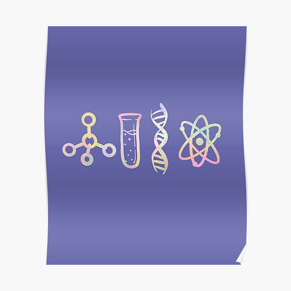 "Pastel Chemistry Science Minimalist Female" Poster for Sale by ...