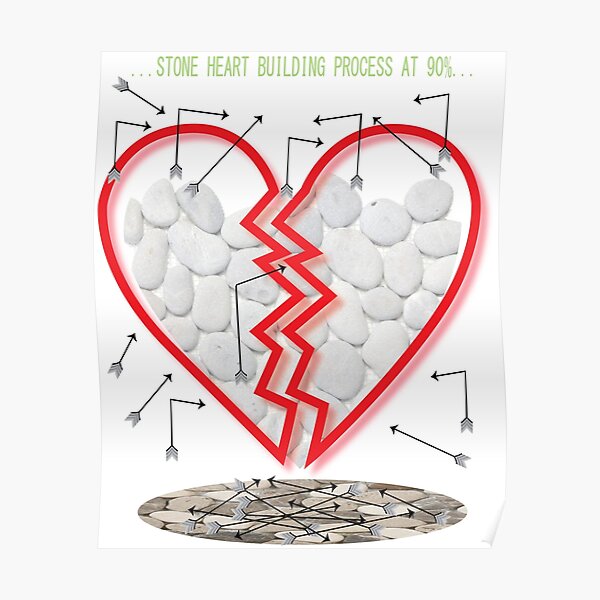 "Broken Heart ... " Poster for Sale by SpaskeArt | Redbubble