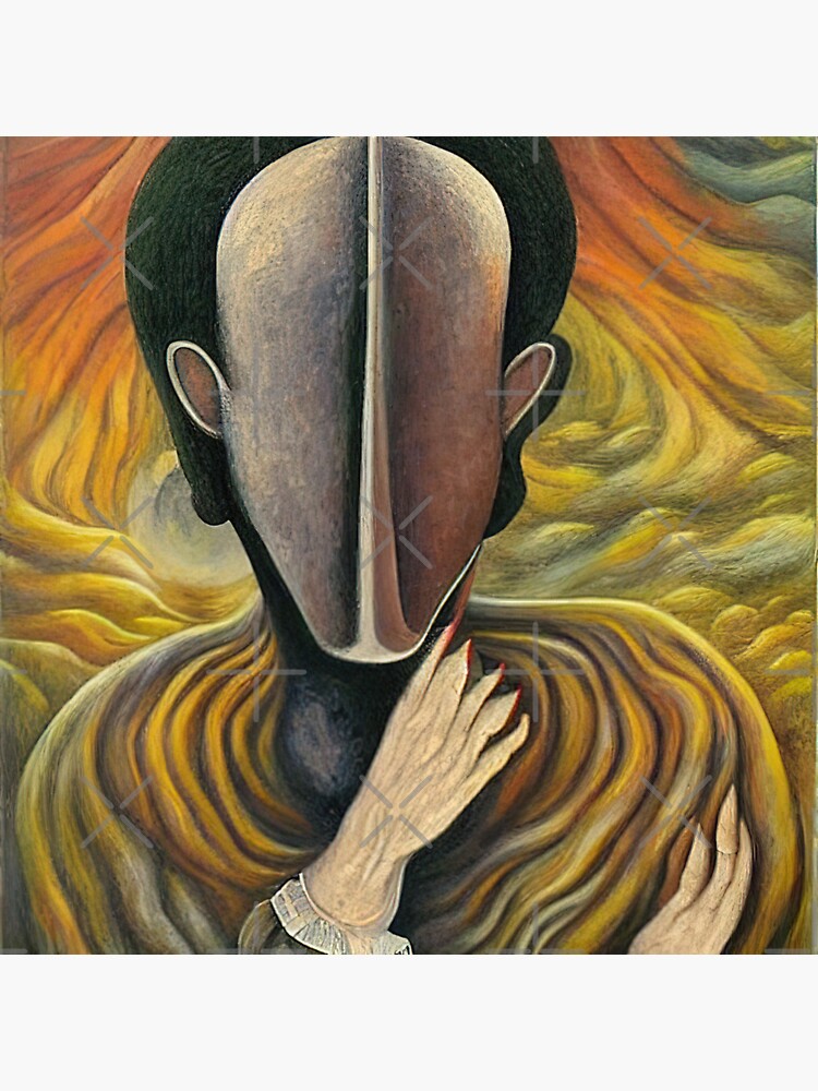 "Surreal portrait without a face" Sticker for Sale by alekxemko | Redbubble