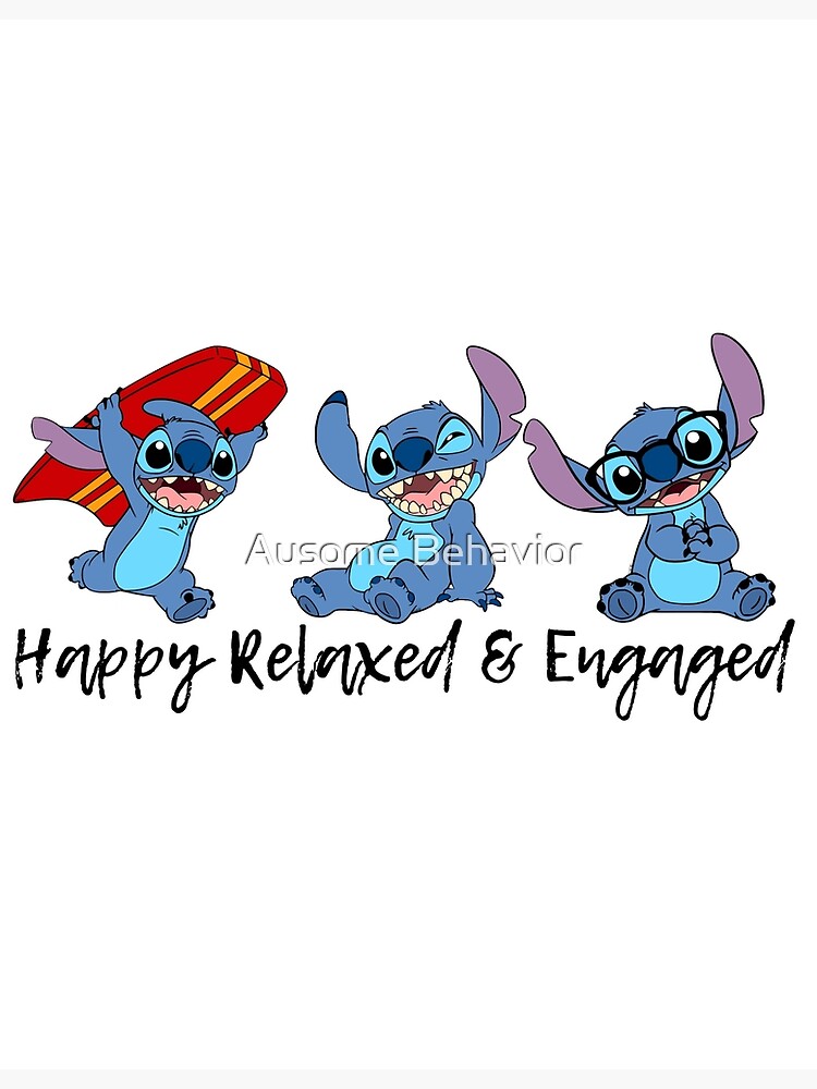 "Happy Relaxed & Engaged - Stitch - Applied Behavior Analysis - ABA ...