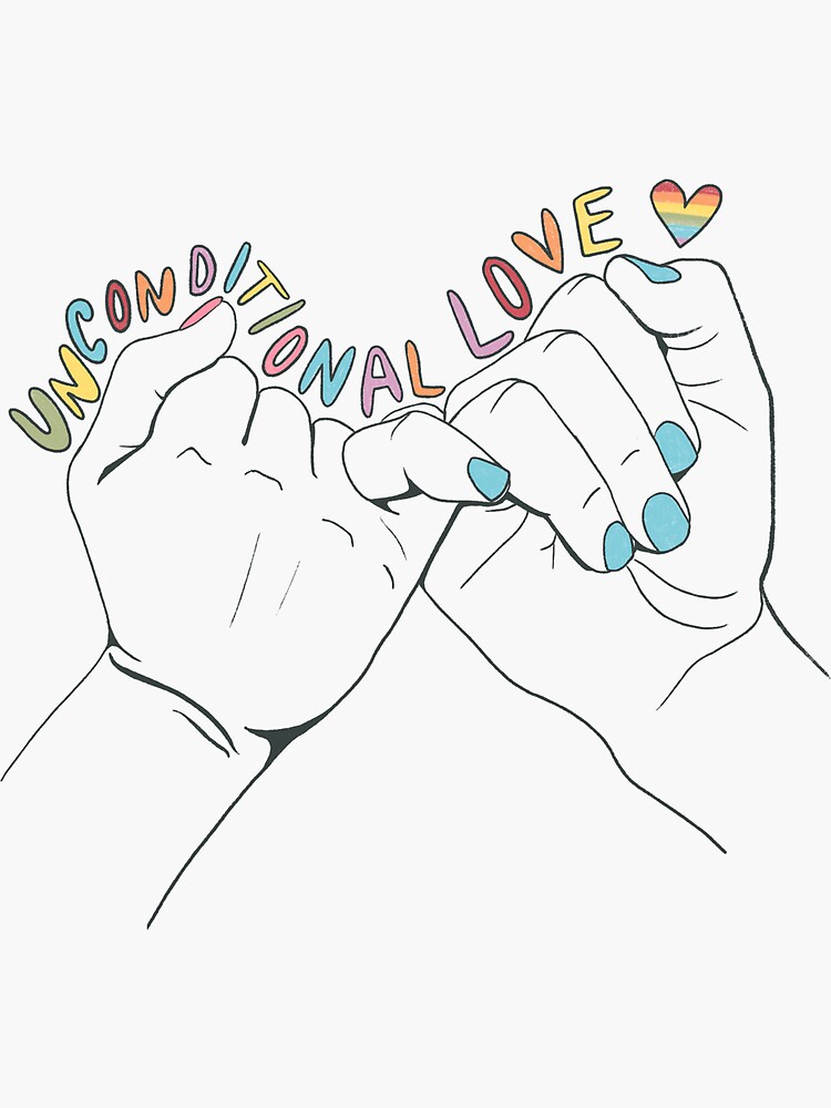 "Unconditional Love" Sticker for Sale by ollie-day-art | Redbubble