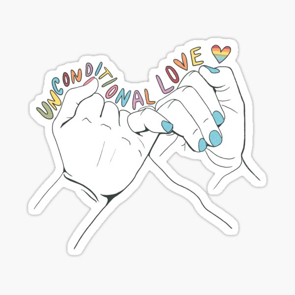 "Unconditional Love" Sticker for Sale by ollie-day-art | Redbubble