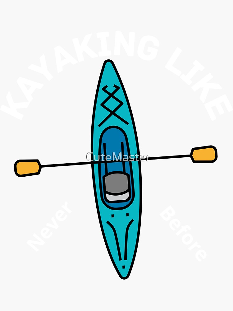 "Kayaking With Bliss" Sticker for Sale by CuteMaster | Redbubble